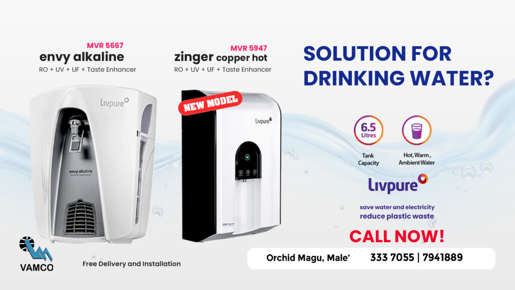 Livpure Filter: Pure Drinking Water for Every Maldivian Home | VAMCO